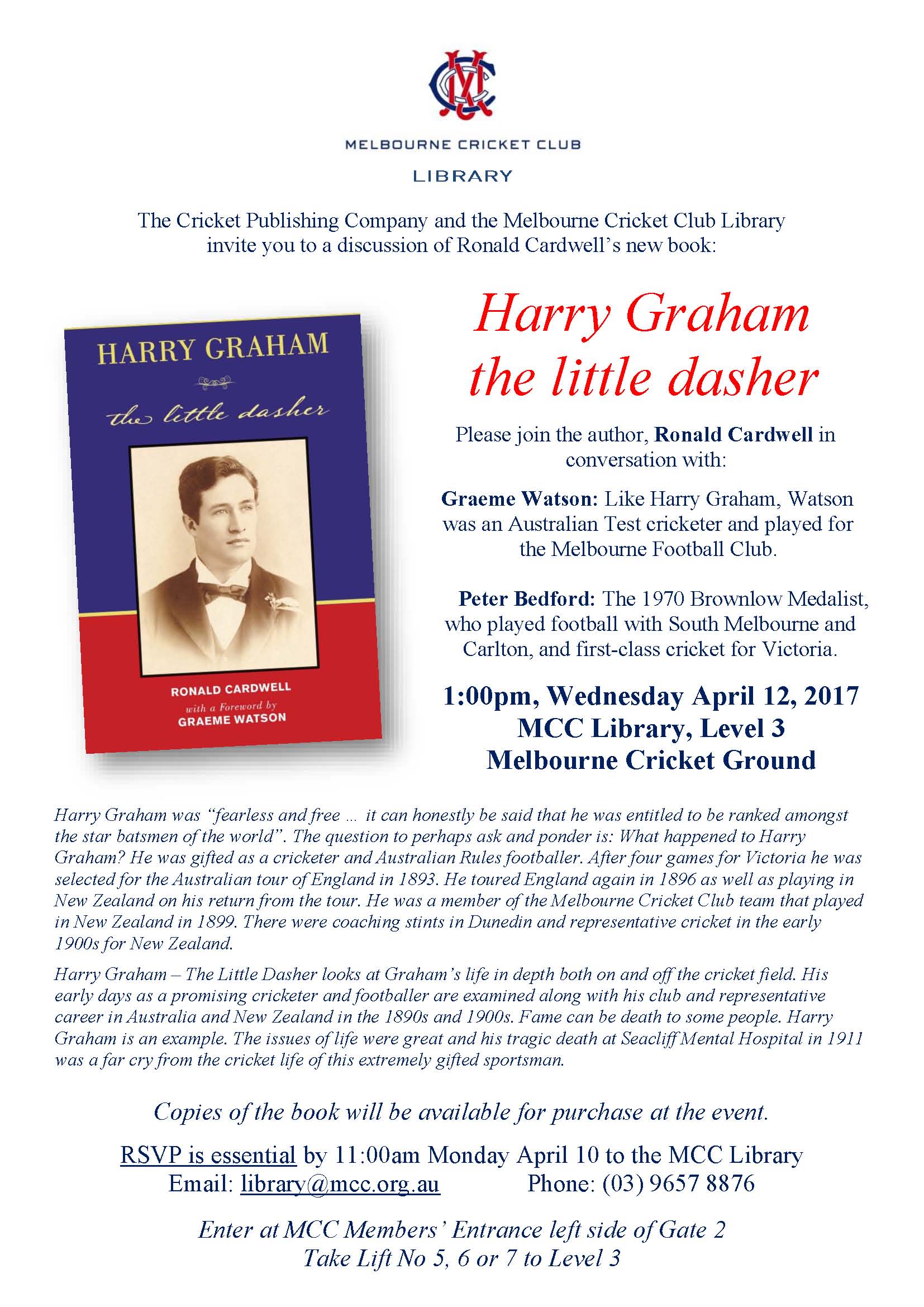 MCC Library in Conversation – Harry Graham: the little dasher
